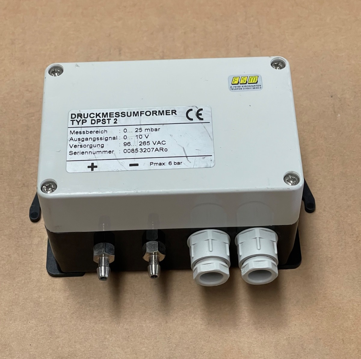 FSM – DPST 2 – Differential Pressure Transmitter 0–25 mbar, 0–10 V Out ...