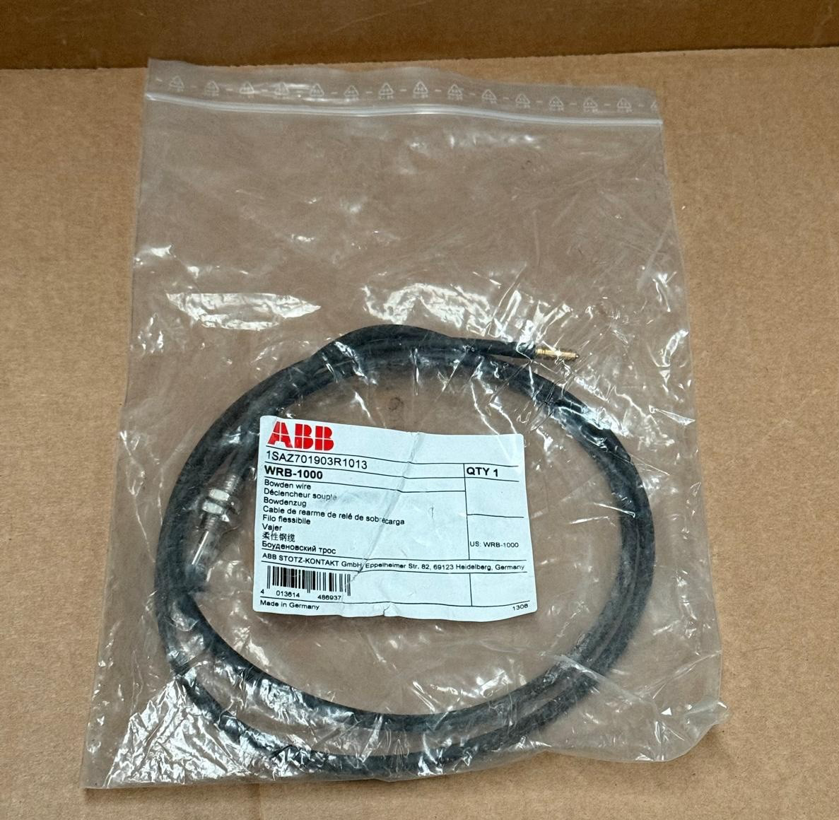 ABB – WRB‑1000 (1SAZ701903R1013) – 1000 mm Bowden Wire Reset Cable for ...