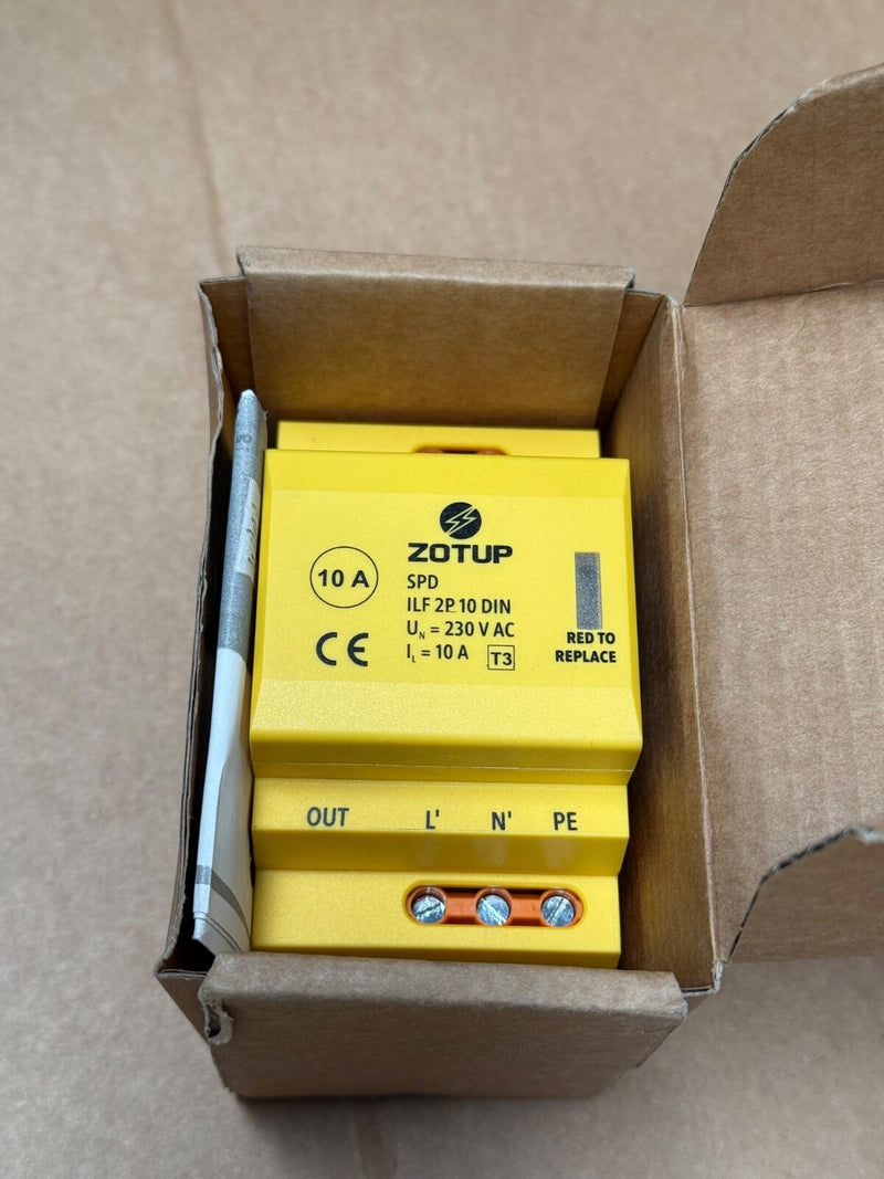 Zotup – ILF 2P 10 DIN – 2-Pole Surge Protector with Mains Filter, 10 A ...