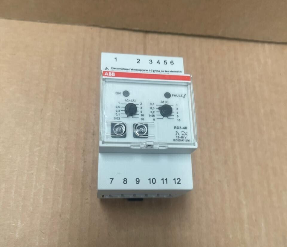 ABB - RD3-48 - Residual Current Monitor, 48V AC/DC, DIN-Rail Mounted ...