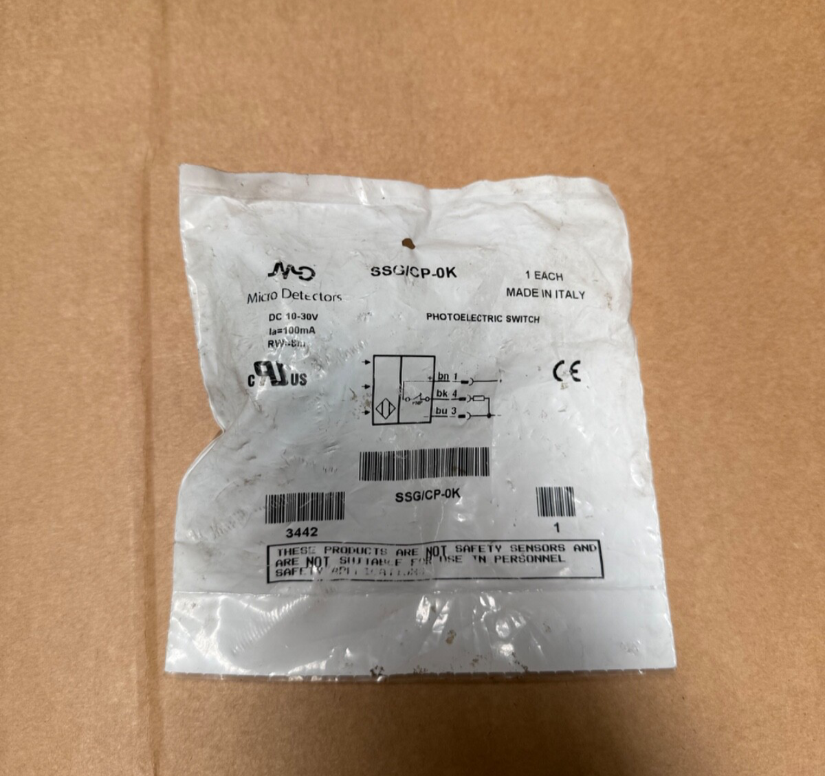 Micro Detectors – SSG/CP‑0K – M18 Retro‑Reflective Photoelectric Senso ...