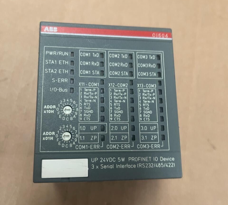 ABB - CI504-PNIO A1 - 1SAP221300R0001 - PROFINET-Serial Bus Module 3xs ...