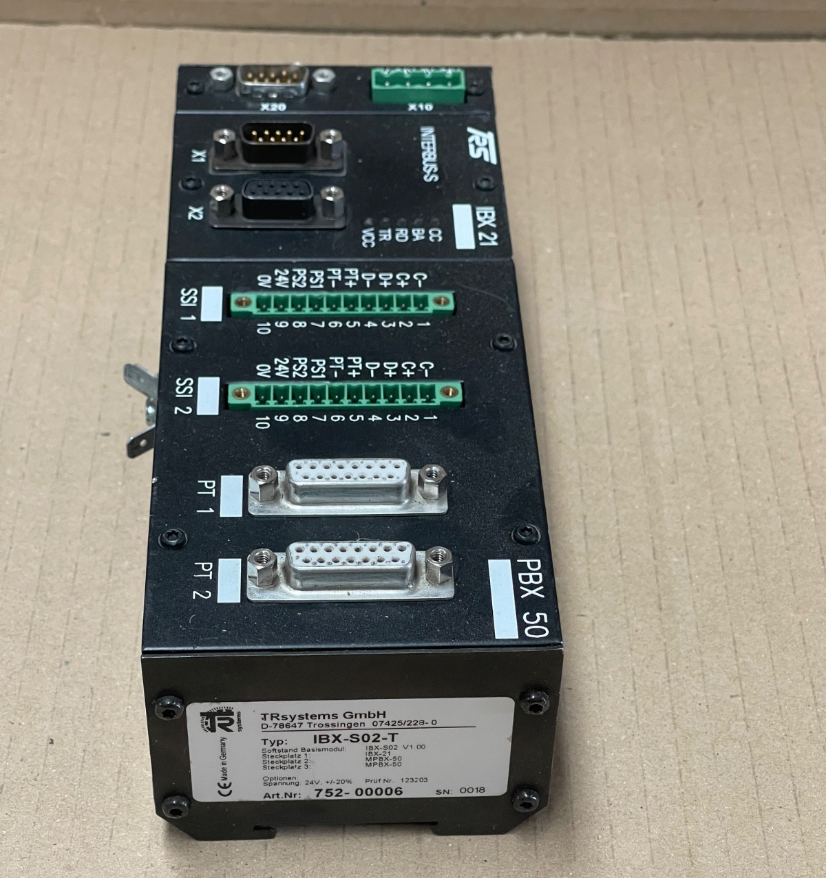 TR Systems – IBX 21 + PBX 50 – Interbus-S Fieldbus & Encoder Inter ...