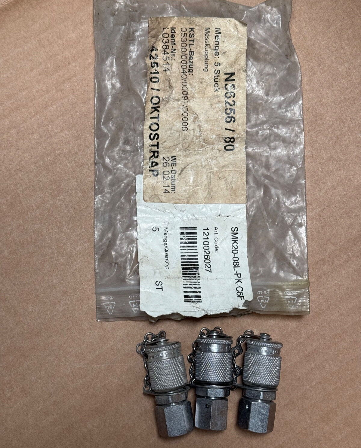 Stauff – SMK20-08L-PK-C6F – Test Coupling, 24° Taper / O-Ring ...
