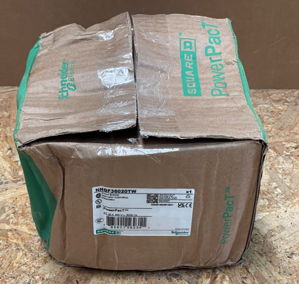 Schneider Electric – NHGF36020TW – PowerPact H-Frame MCCB 20 A, 65 kA ...