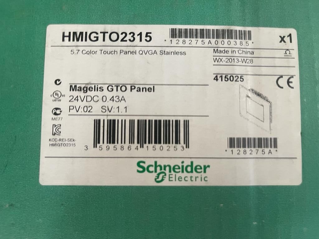 Schneider Electric, HMIGTO2315, 5.7 Color Touch Panel QVGA Stainless M ...