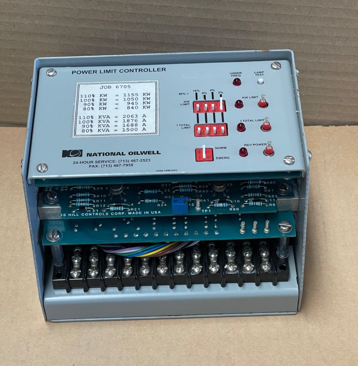 Ross Hill Controls – 0000-7497-01 – Power Limit Control PCB / Controll ...
